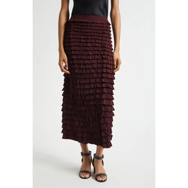 Ulla Johnson Mimi Ruffle Midi Skirt