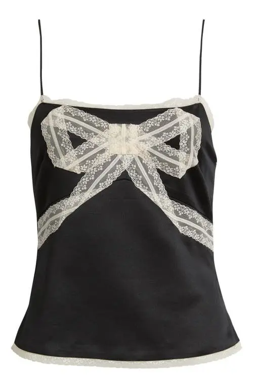 LoveShackFancy Arise Lace Bow Camisole