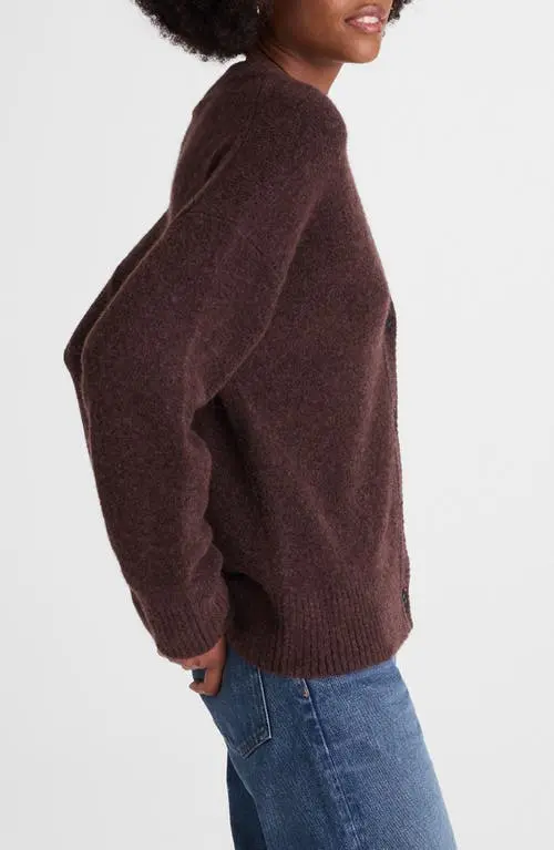 Madewell Drop Shoulder V-neck Cardigan - Dark Umber