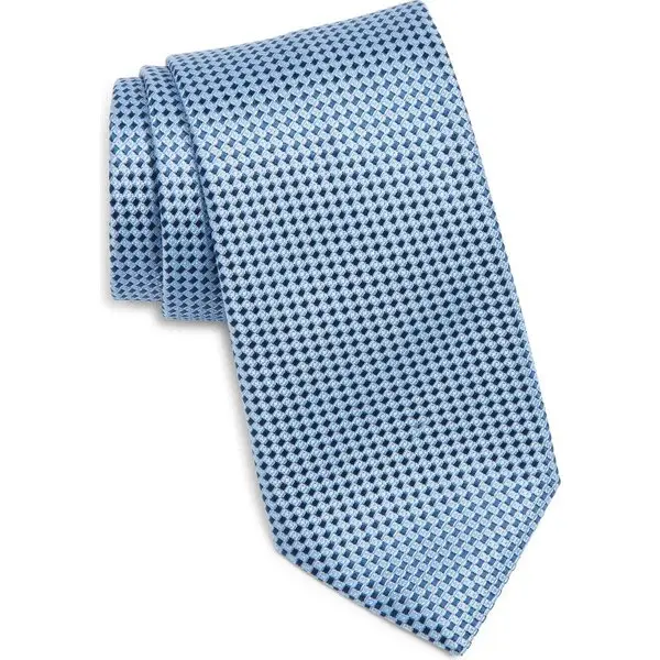 Canali Silk Jacquard Neck Tie - Light Blue
