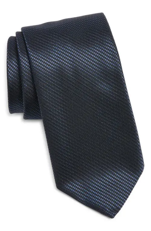 Canali Jacquard Silk Neck Tie - Navy