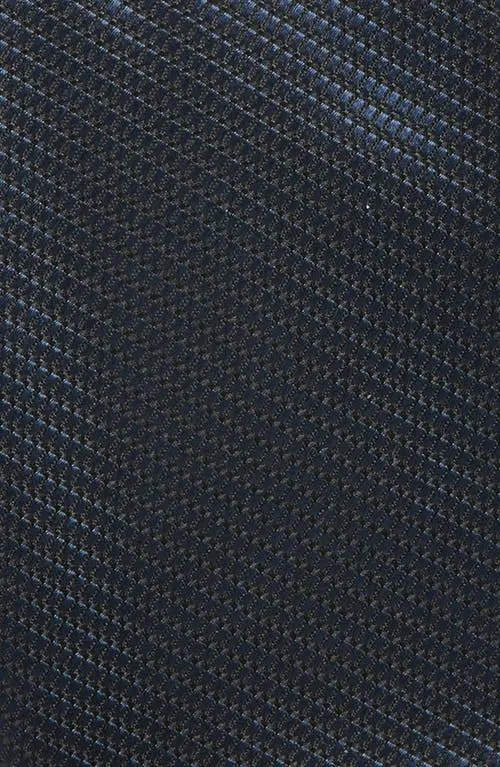 Canali Jacquard Silk Neck Tie - Navy