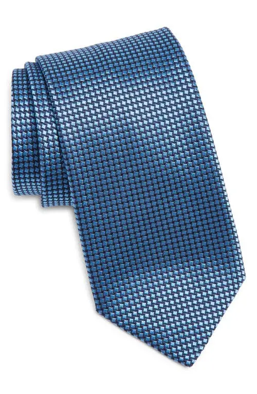 Canali Jacquard Silk Necktie - Blue