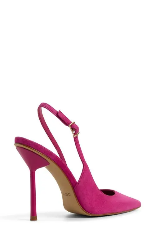 Aldo Pointed Toe Slingback Pumps - Dark Pink