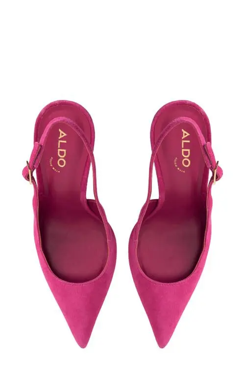 Aldo Pointed Toe Slingback Pumps - Dark Pink