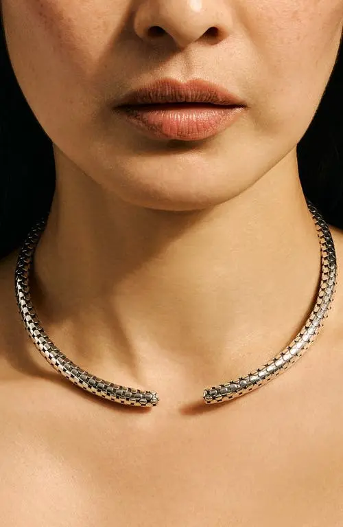 John Hardy Dot Coil Choker Necklace - Silver