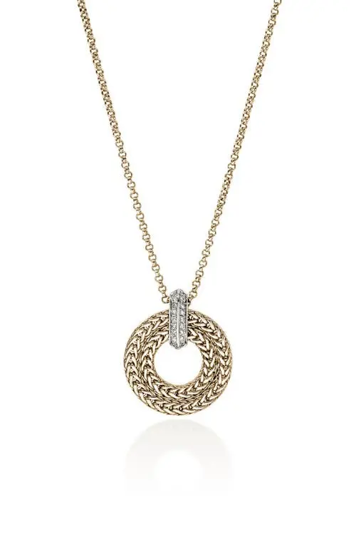 John Hardy Icon Link Pavé Diamond Pendant Necklace - Gold