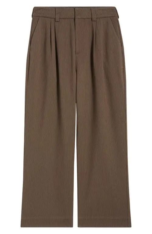 ELWOOD Courtyard Pleated Pants - Gravel Stripe