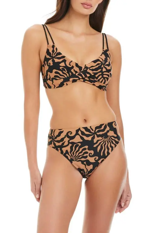 Sanctuary Printed High-waist Bikini Bottom