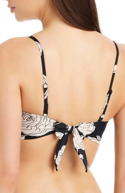 Sanctuary Floral V-wire Bandeau Bikini Top