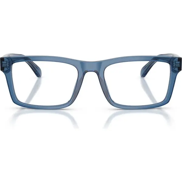 Emporio Armani 57mm Rectangle Eyeglasses - Shiny Blue/demo Lens