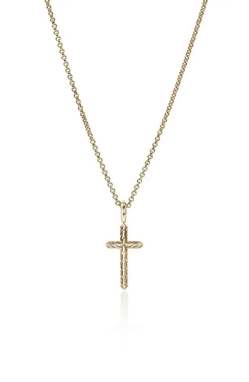 John Hardy Jh Essential Cross Pendant Necklace - Gold
