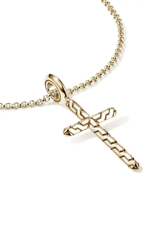 John Hardy Jh Essential Cross Pendant Necklace - Gold