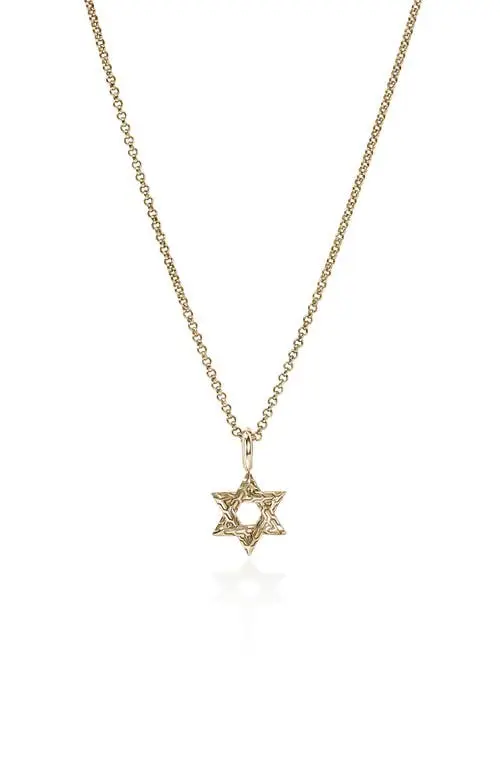 John Hardy Jh Essentials Star Of David Pendant Necklace - Gold