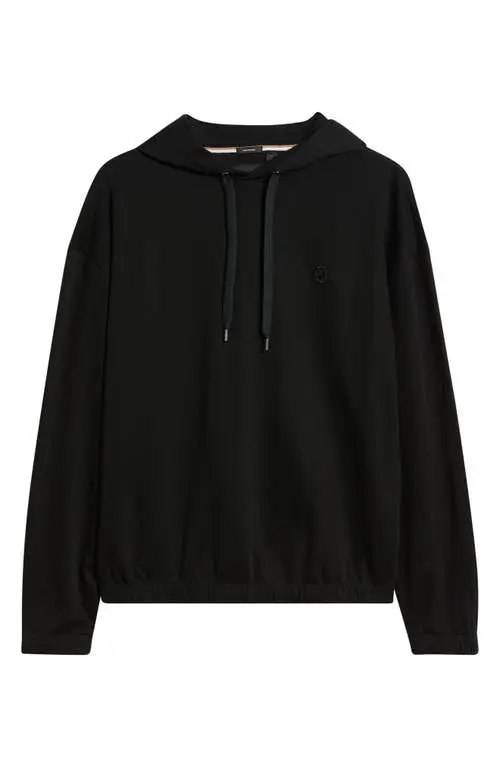 BOSS Stevens Cotton Pullover Hoodie - Black