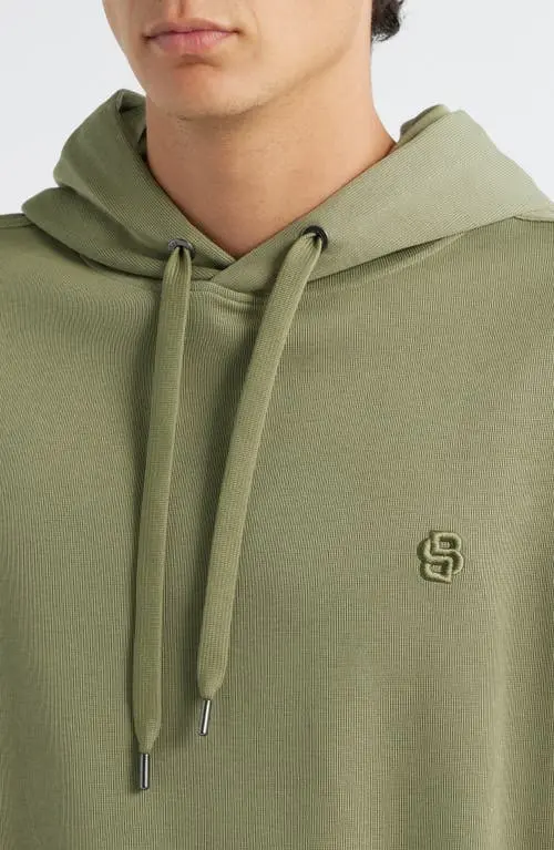 BOSS Stevens Cotton Pullover Hoodie - Medium Green