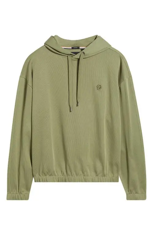 BOSS Stevens Cotton Pullover Hoodie - Medium Green
