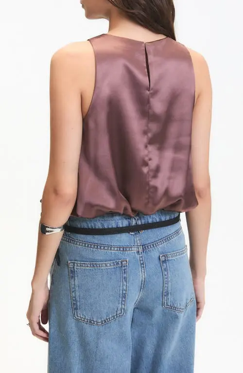 Deluc Leonard Crop Sleeveless Top - Mauve Taupe