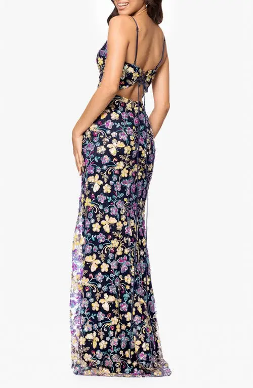 blondie nites mermaid dresses Blondie Nites "Tammi" Mermaid Tieback Dress 3960BN