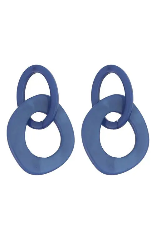 PANACEA Resin Link Drop Earrings - Blue