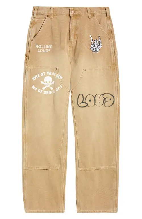 ROLLING LOUD Cotton Blend Work Pants