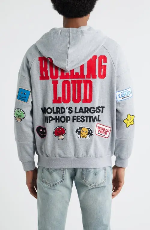 ROLLING LOUD Patched Half Zip Hoodie