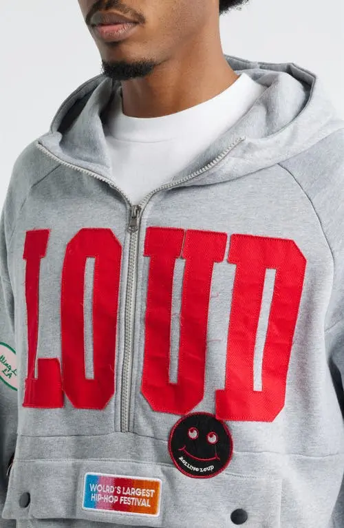 ROLLING LOUD Patched Half Zip Hoodie