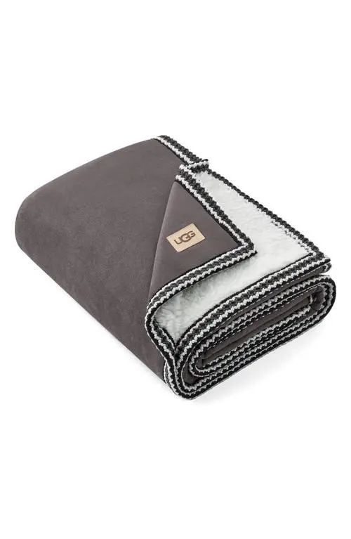 UGG Kirkwood Uggbraid Throw Blanket - Charcoal
