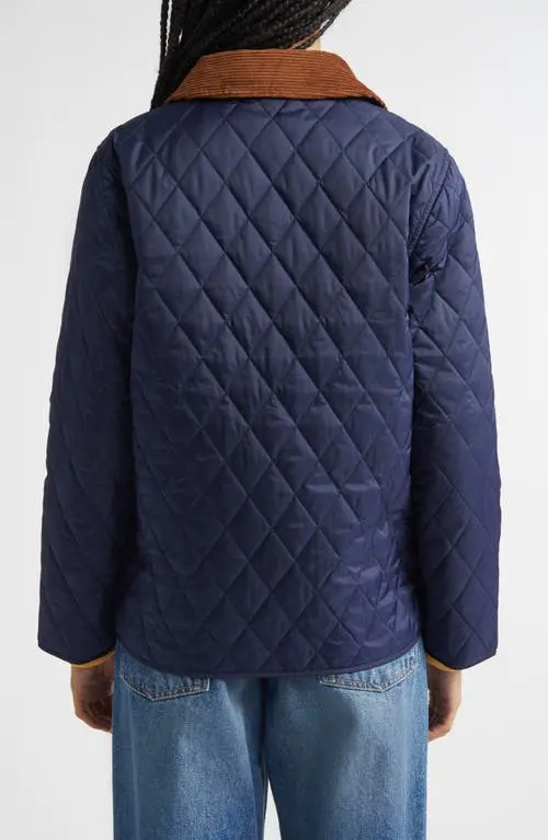 SPORTY & RICH Logo Crest Quilted Nylon Jacket