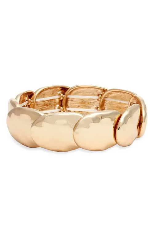 OPEN EDIT Oval Stretch Bracelet - Gold