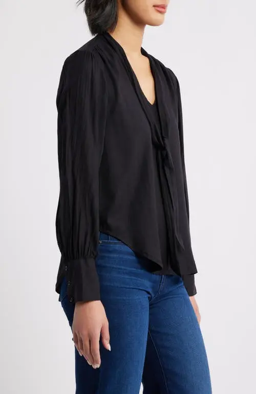 CLOTH & STONE Tie Neck Blouse