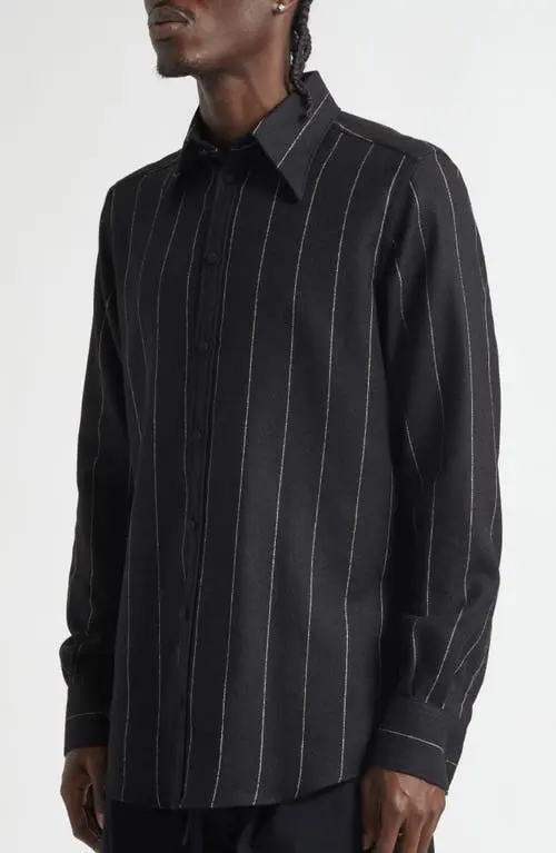 Dolce & Gabbana Gold Fit Pinstripe Flannel Shirt