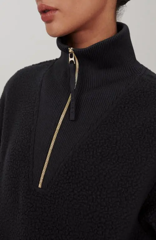 Varley Jaylin High Pile Fleece Half-zip Pullover - Black
