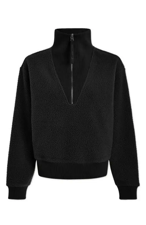 Varley Jaylin High Pile Fleece Half-zip Pullover - Black