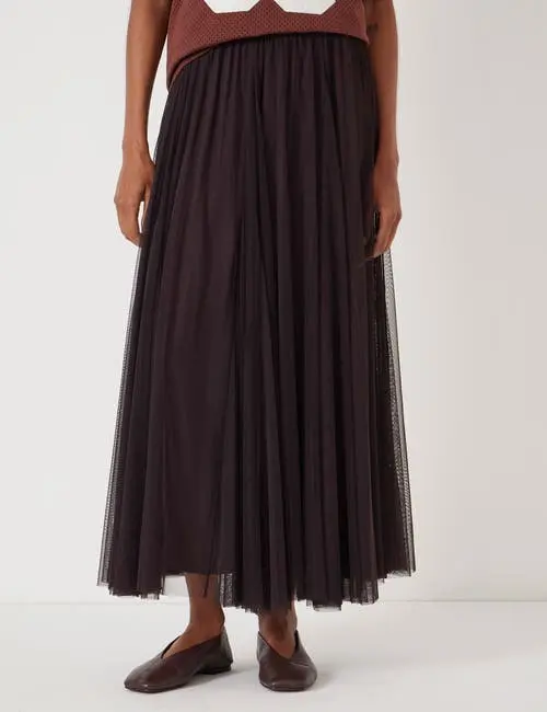 HUSH Millie Tulle Maxi Skirt - Plum
