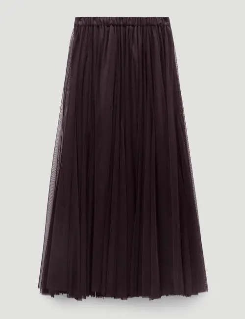 HUSH Millie Tulle Maxi Skirt - Plum