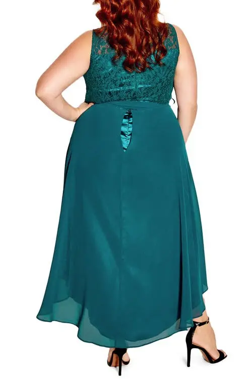 City Chic Lace Sleeveless High-low Dress