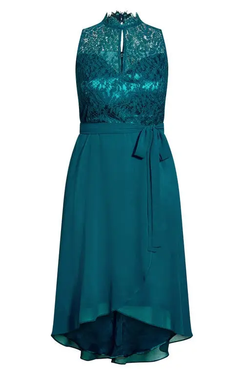 City Chic Lace Sleeveless High-low Dress