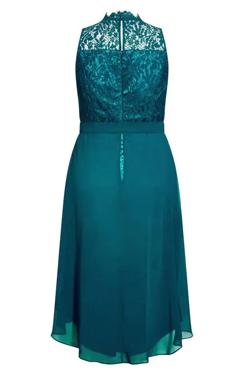 City Chic Lace Sleeveless High-low Dress