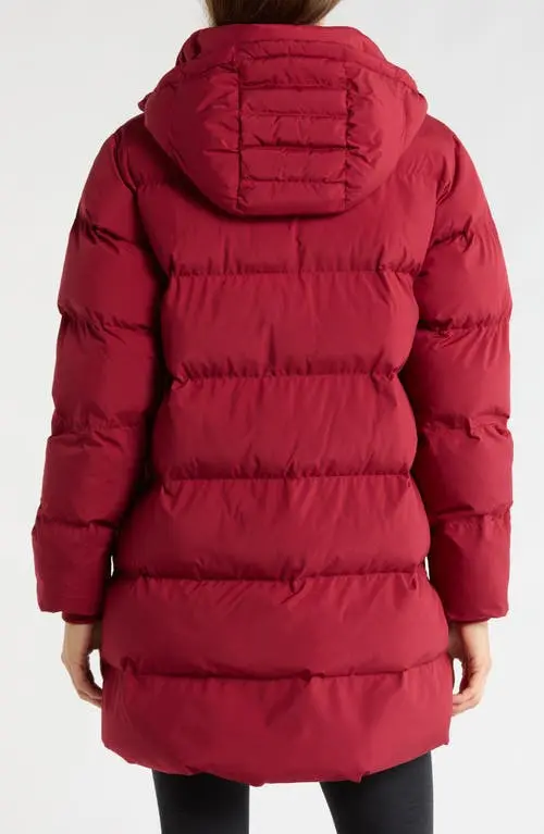 Beyond Yoga Long Puffer Coat With Hood