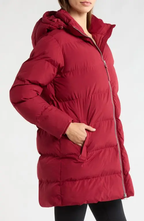 Beyond Yoga Long Puffer Coat With Hood