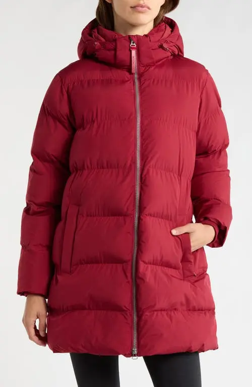 Beyond Yoga Long Puffer Coat With Hood