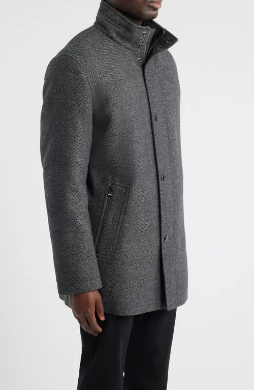 BOSS Camron Wool-blend Coat - Medium Grey