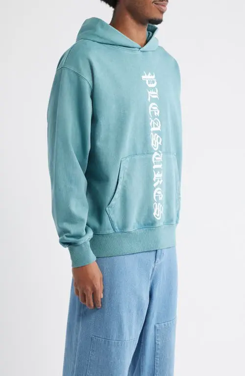 PLEASURES Knight Overdye Logo Graphic Hoodie