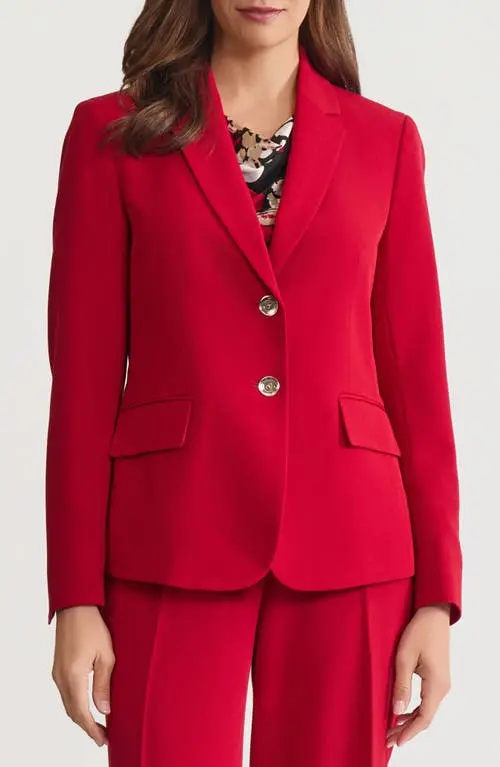 KASPER Two-button Blazer - Fire Red