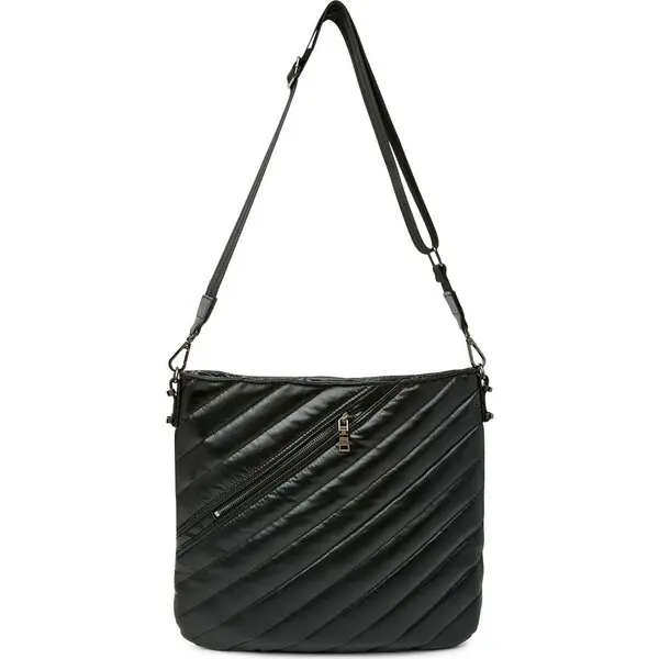 THINK ROYLN Vip Quilted Suede Shoulder Bag - Black Tuscana