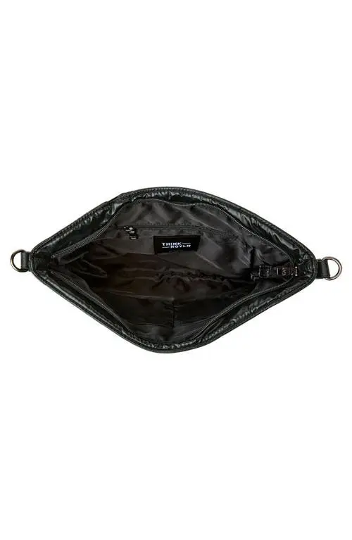 THINK ROYLN Vip Quilted Suede Shoulder Bag - Black Tuscana