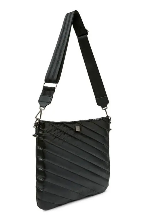 THINK ROYLN Vip Quilted Suede Shoulder Bag - Black Tuscana
