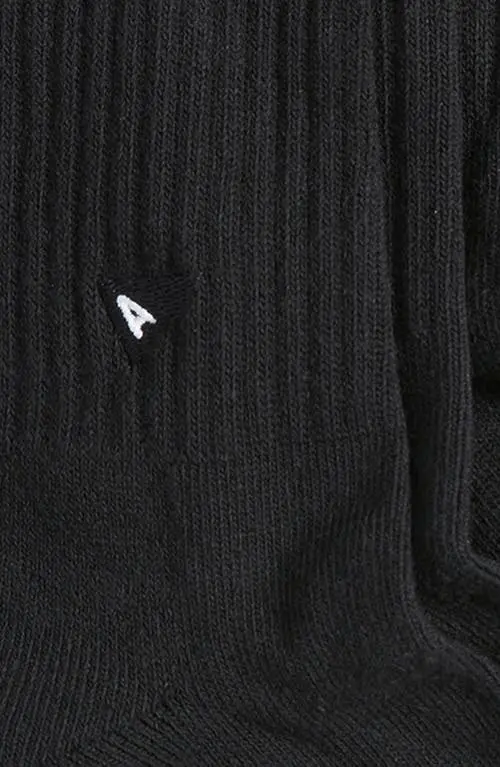 ARVIN GOODS 3-pack Quarter Crew Socks - Black
