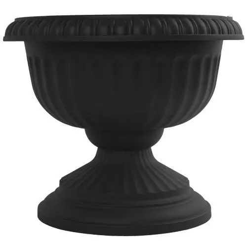 BLOEM Grecian Urn Planter 12 Inch Casper White - Black